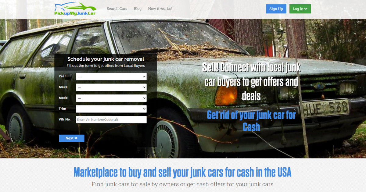 Pickup My Junk Car | Online Marketplace To Find Junk Cars For Sale
